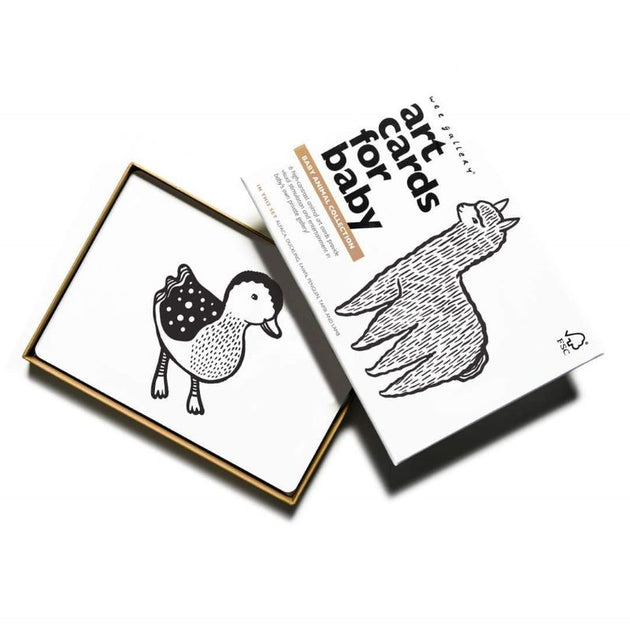 WEE GALLERY - art cards for baby - baby animals - visual perception ...
