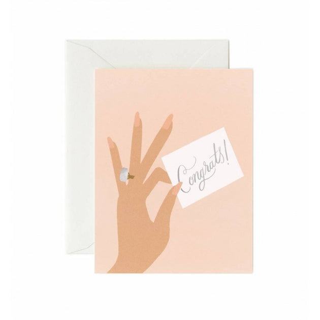 RIFLE PAPER CO - Congrats ring wedding card - Original wedding card ...