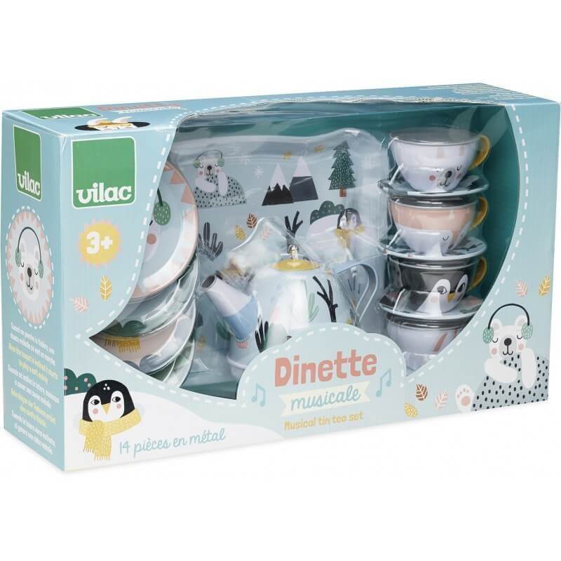 VILAC - Musical tin tea set Polar Animals - Kids gift idea – French Blossom